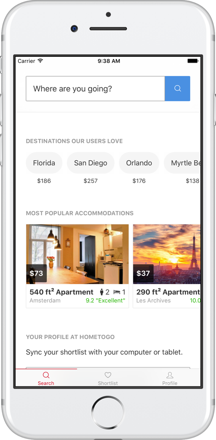HomeToGo Mobile App | HomeToGo | Vacation rentals