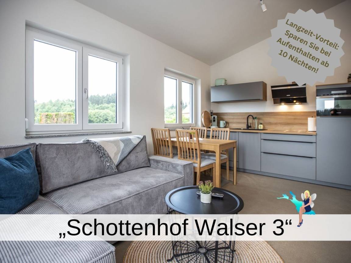 45 M² Ferienwohnung ∙ 1 Schlafzimmer ∙ 3 Gäste - Achberg