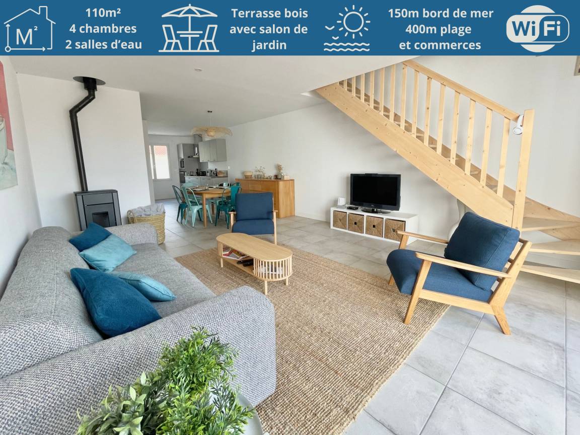 110 M² Maison De Vacances ∙ 4 Chambres ∙ 8 Personnes - Brem-sur-Mer
