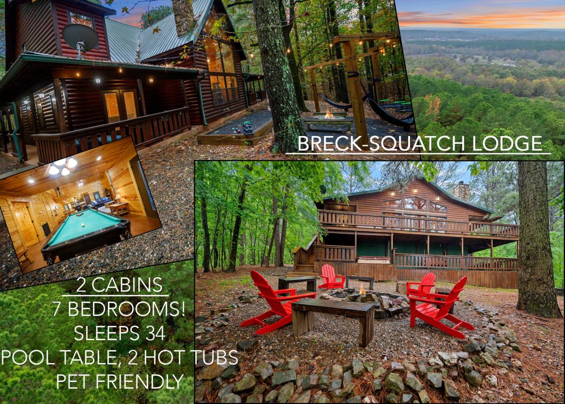 Cabin ∙ 7 Bedrooms ∙ 34 Guests - Oklahoma