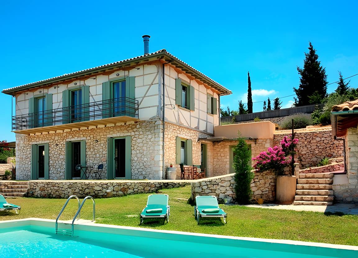 220 M² House ∙ 4 Bedrooms ∙ 10 Guests - Lefkada