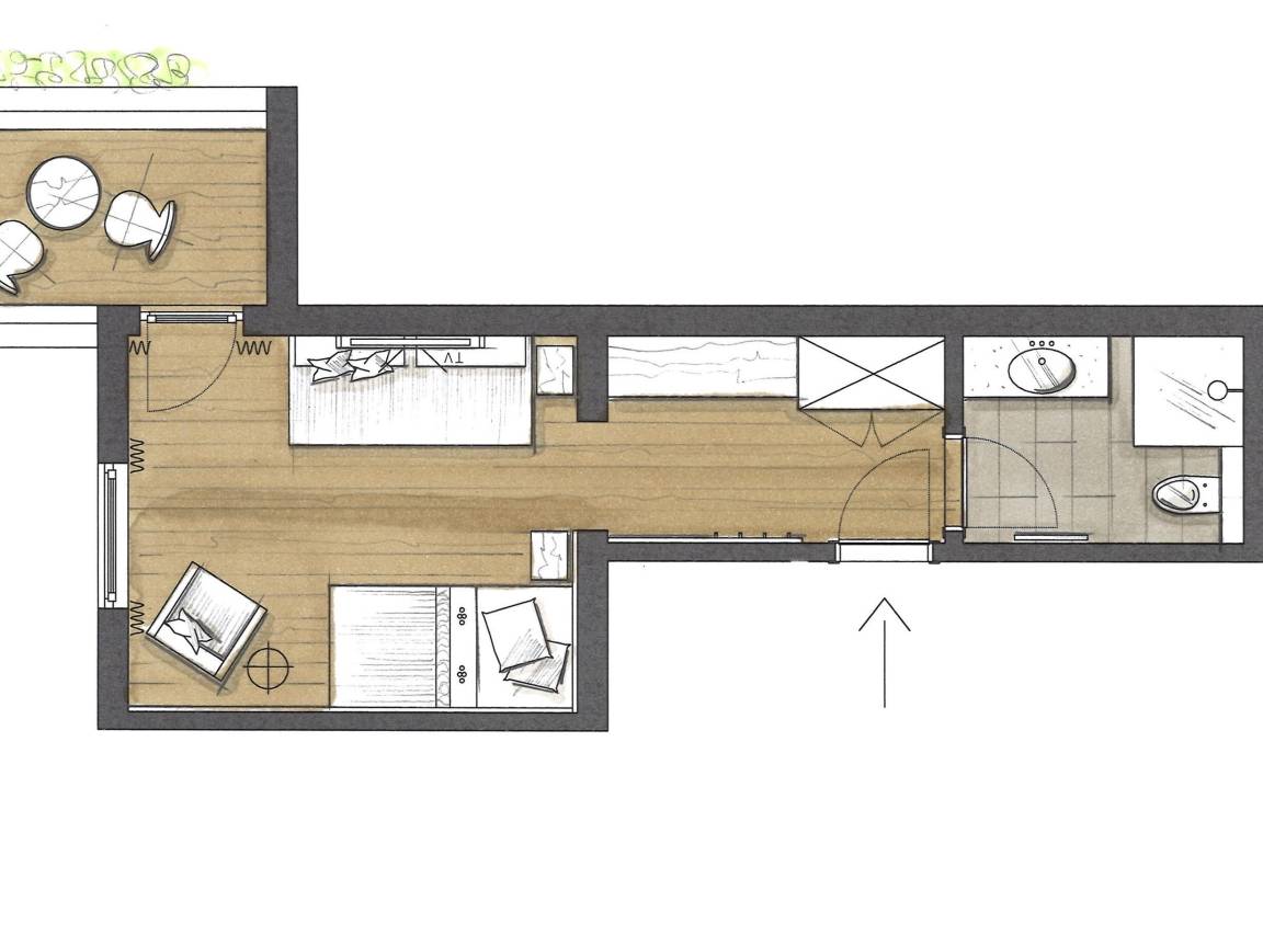 22 M² Hotel ∙ 1 Bedroom ∙ 2 Guests - Elbigenalp