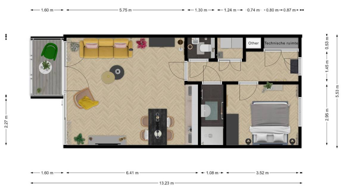 60 M² Apartment ∙ 1 Bedroom ∙ 2 Guests - Amsterdam
