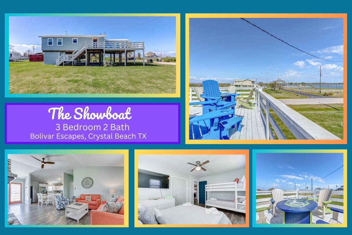119 M² House ∙ 3 Bedrooms ∙ 9 Guests - Crystal Beach, TX