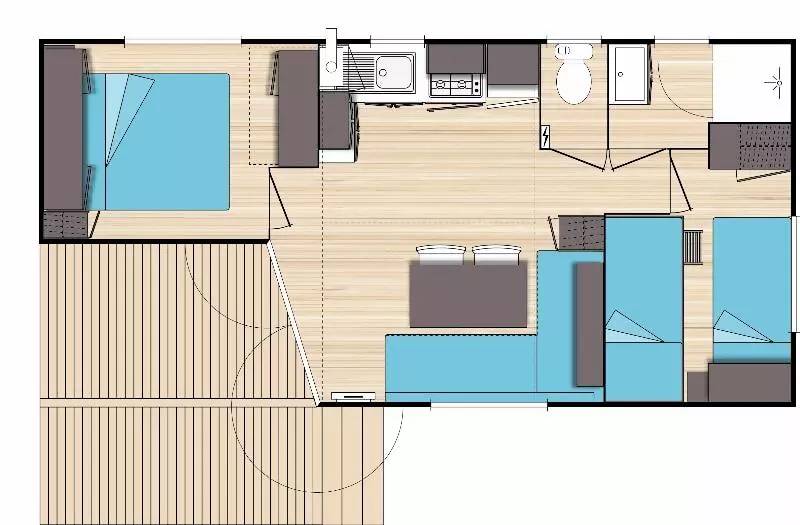 29 M² Camper/roulotte ∙ 2 Camere Da Letto ∙ 6 Ospiti - Lagorce