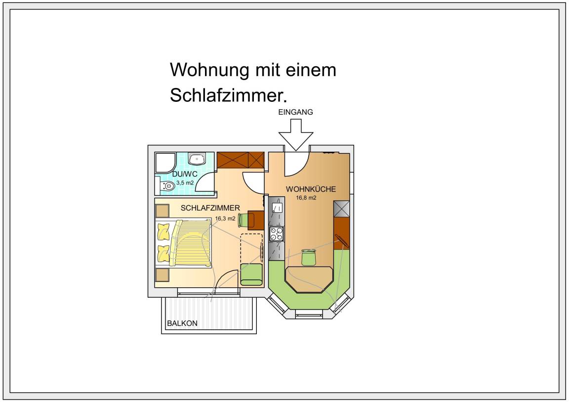 35 M² Ferienwohnung ∙ 1 Schlafzimmer ∙ 3 Gäste - Sölden