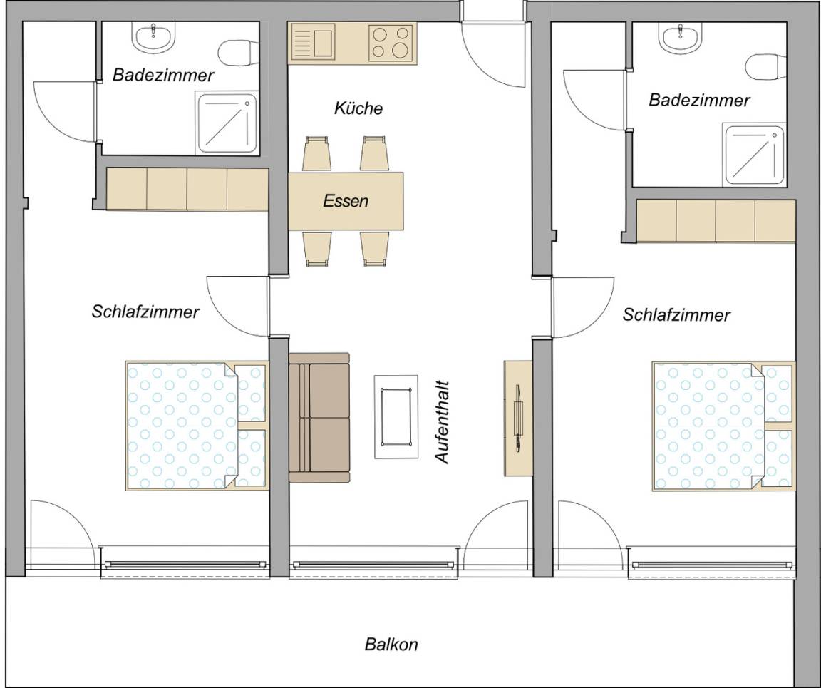 75 M² Ferienwohnung ∙ 2 Schlafzimmer ∙ 4 Gäste - Halblech