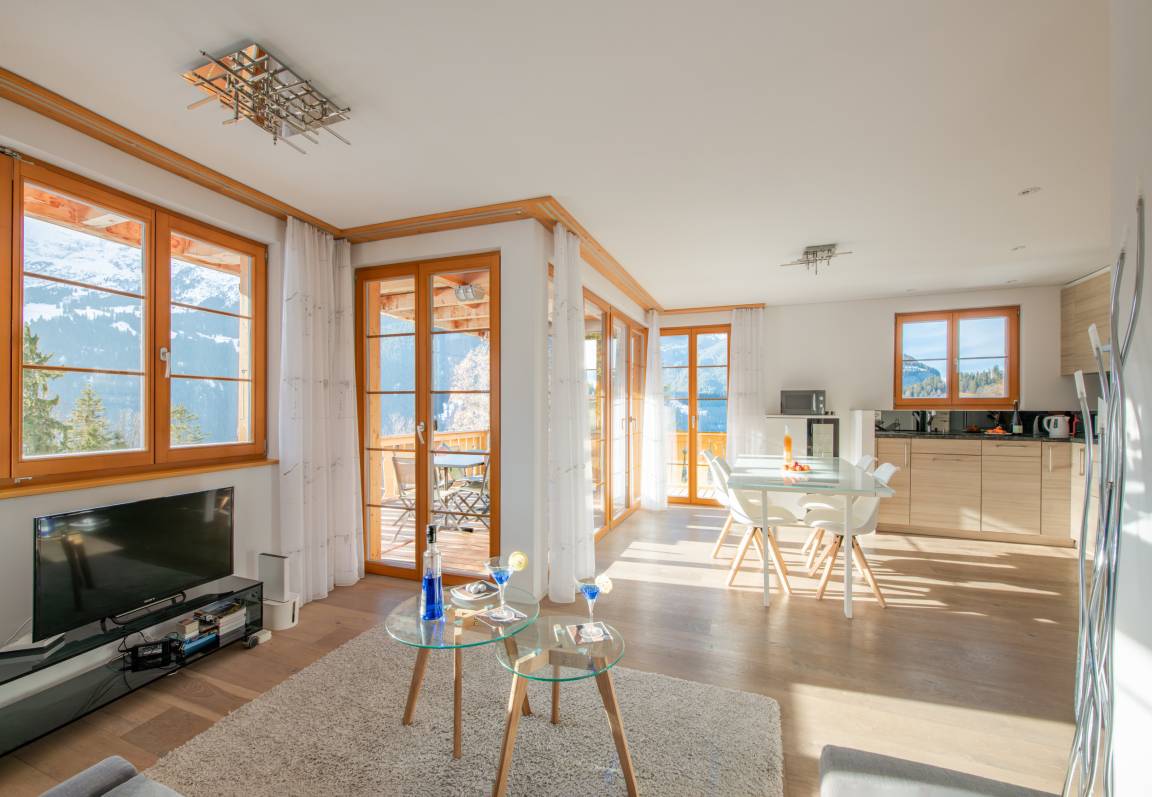 70 M² Ferienwohnung ∙ 2 Schlafzimmer ∙ 6 Gäste - Lauterbrunnen