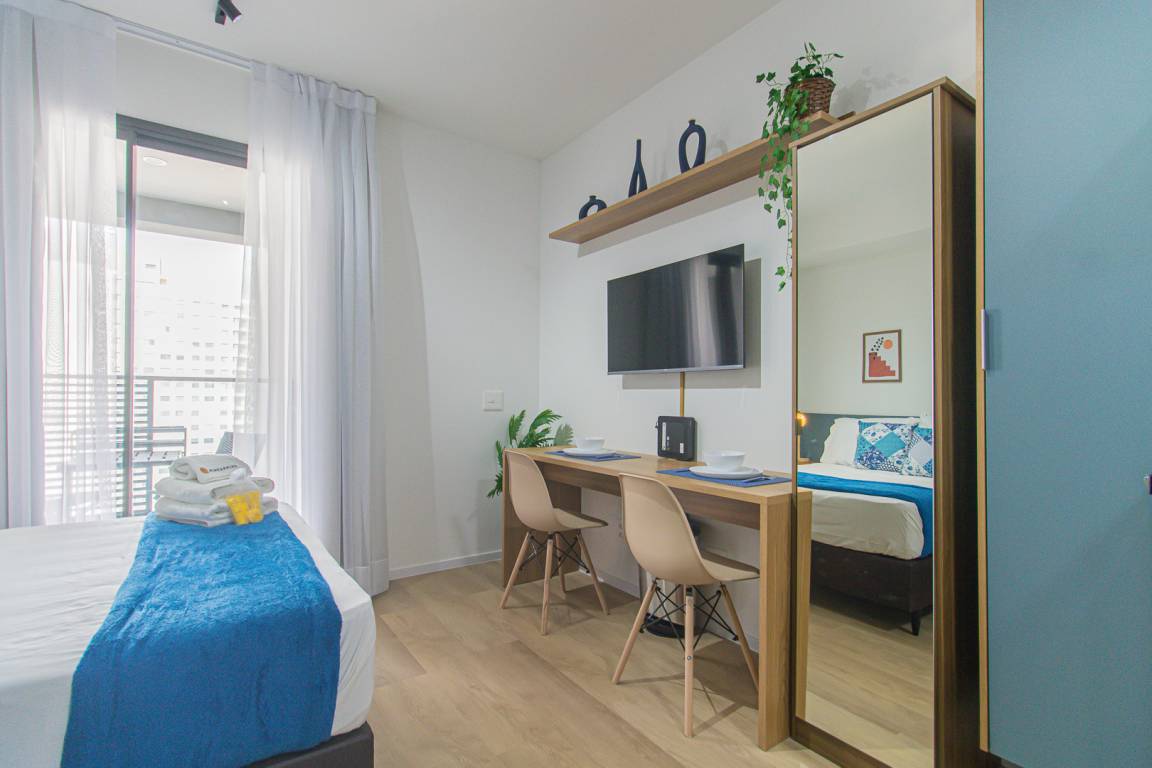 27 M² Estúdio ∙ 1 Quarto ∙ 2 Hóspedes - Pinheiros