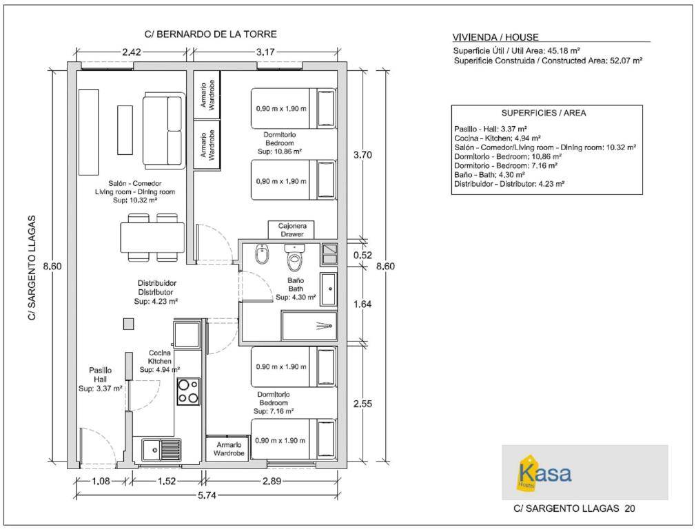 55 M² Appartement ∙ 2 Chambres ∙ 4 Personnes - Las Palmas de Gran Canaria, Espagne