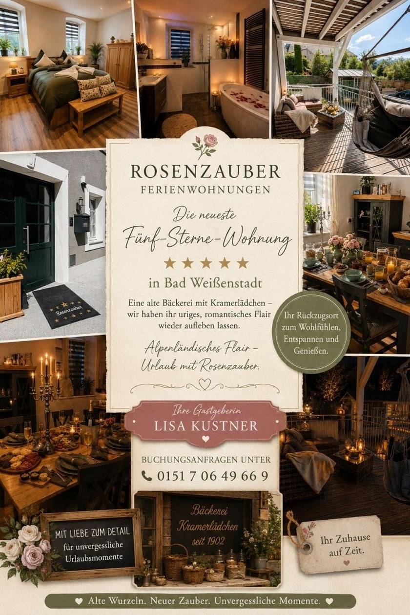 57 M² Ferienwohnung ∙ 1 Schlafzimmer ∙ 4 Gäste - Weißenstadt
