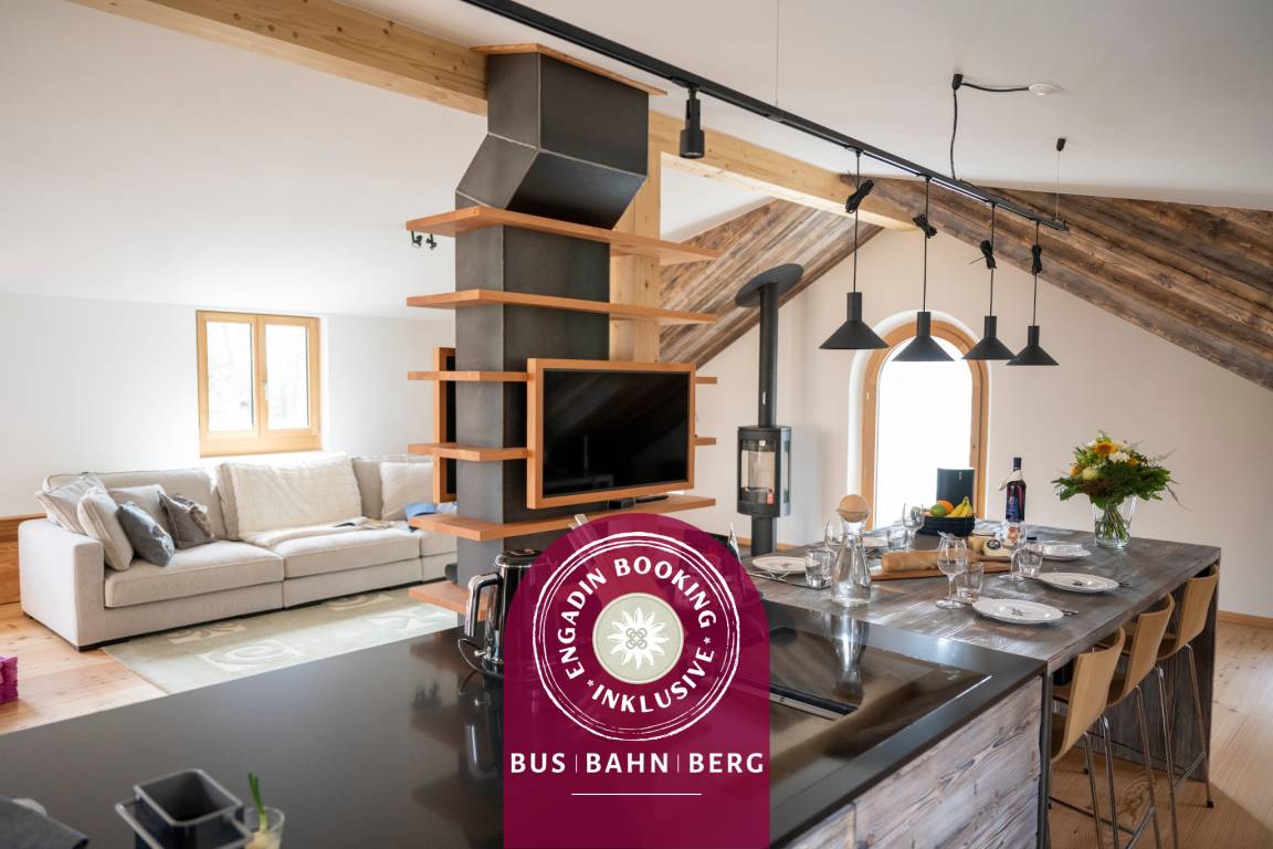 160 M² Ferienwohnung ∙ 3 Schlafzimmer ∙ 6 Gäste - Scuol