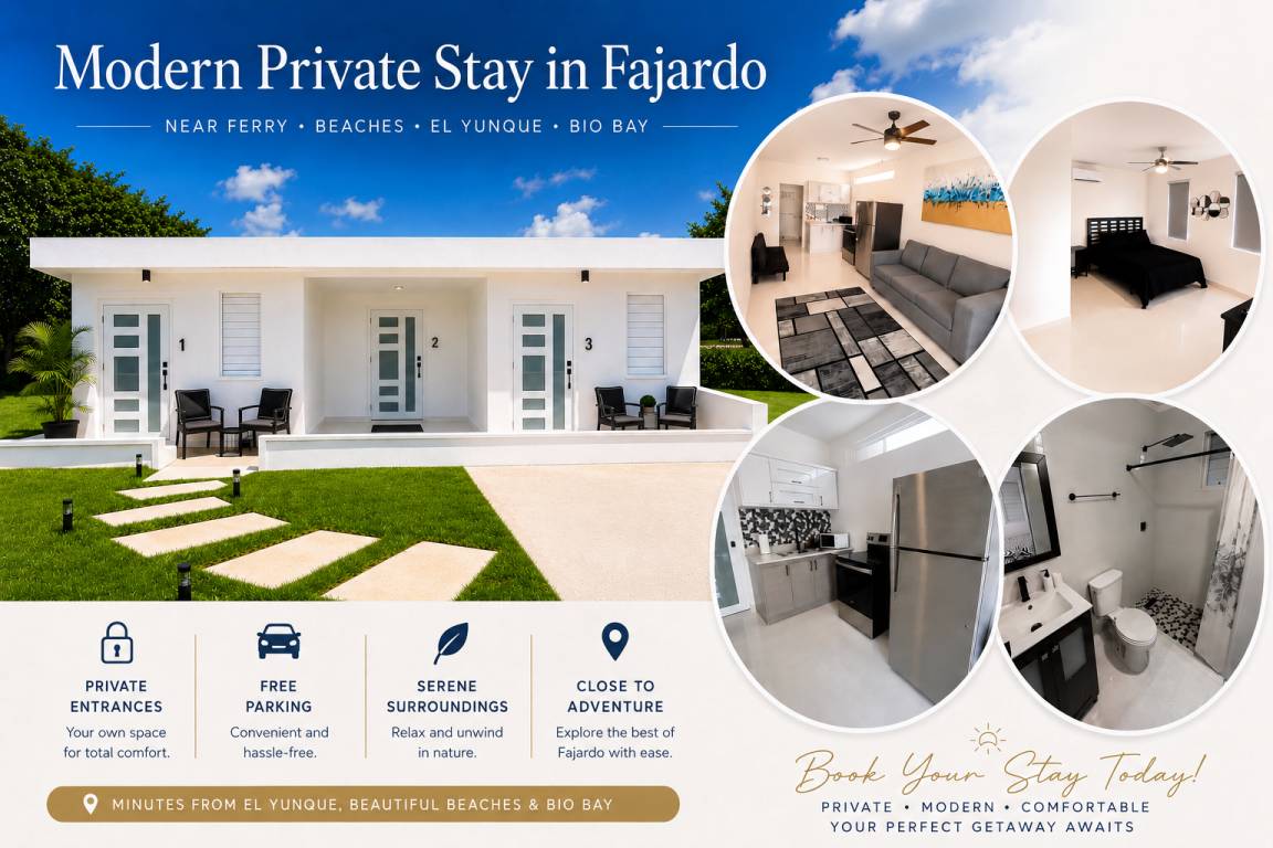 Apartamento ∙ 2 Habitaciones ∙ 6 Huéspedes - Fajardo