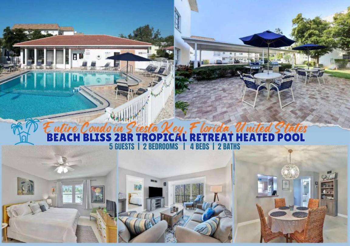 House ∙ 2 Bedrooms ∙ 5 Guests - Siesta Key, FL