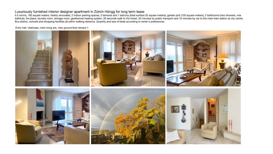 180 M² Ferienwohnung ∙ 4 Schlafzimmer ∙ 7 Gäste - Kanton Zürich