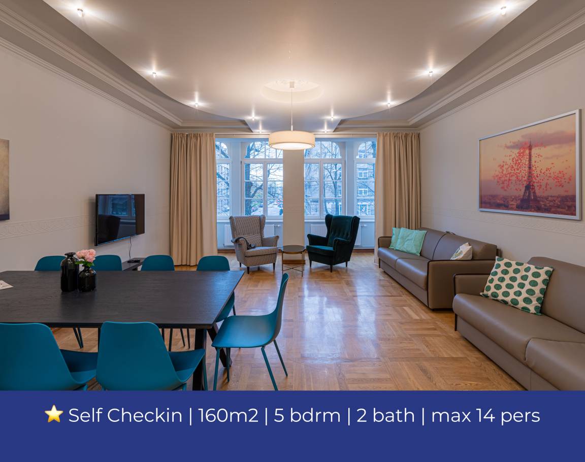 Apartment ∙ 5 Bedrooms ∙ 14 Guests - Riga