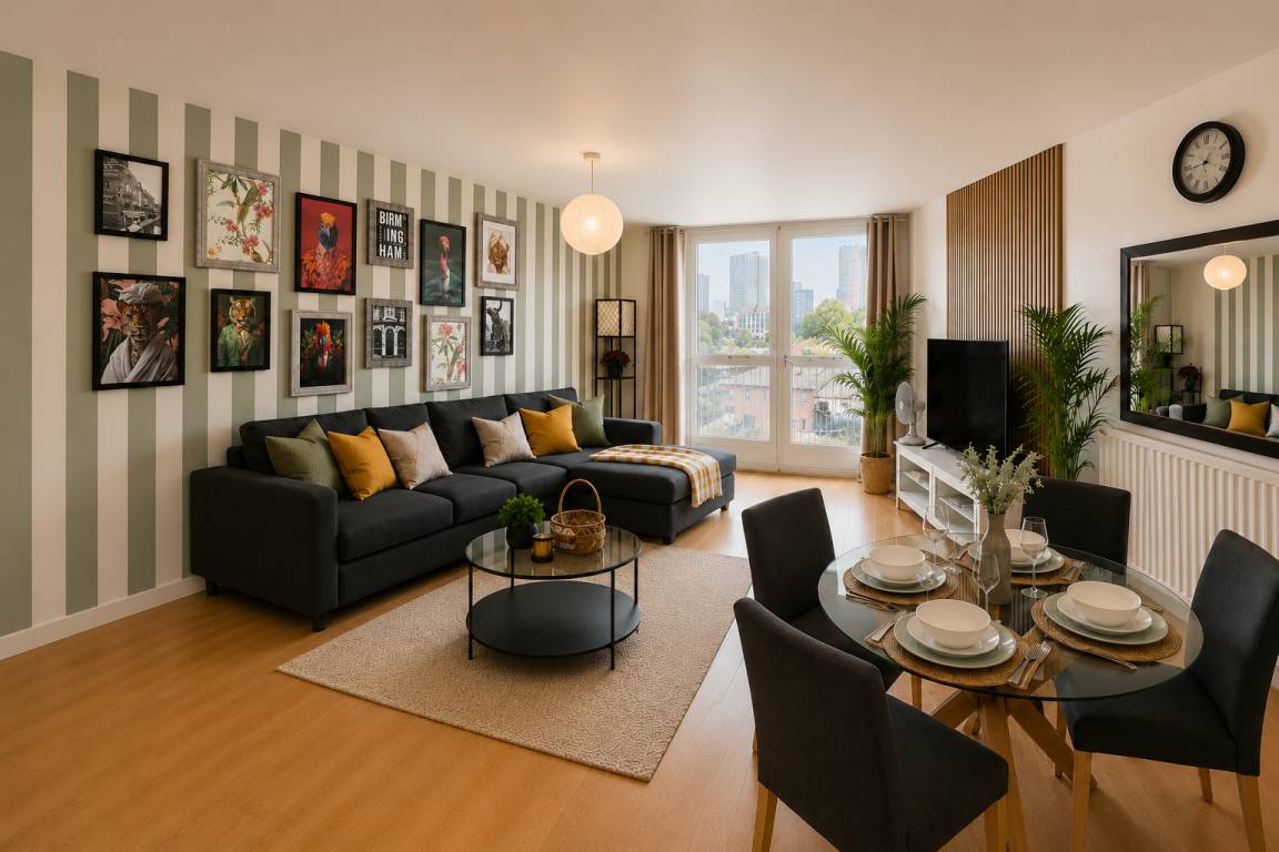 55 M² Apartamento ∙ 3 Habitaciones ∙ 9 Huéspedes - Birmingham