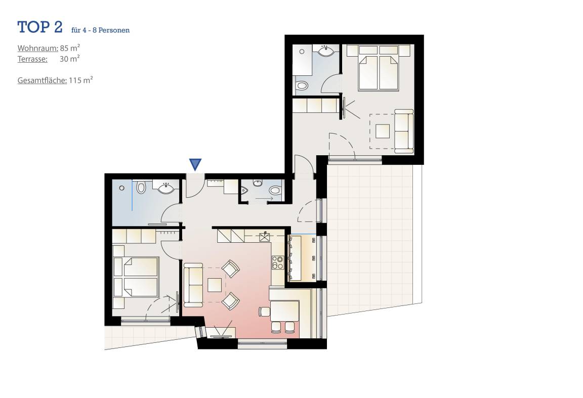 85 M² Apartment ∙ 2 Bedrooms ∙ 8 Guests - Ischgl