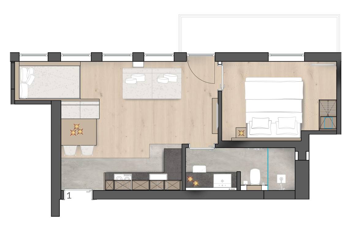 39 M² Ferienwohnung ∙ 1 Schlafzimmer ∙ 3 Gäste - Galtür