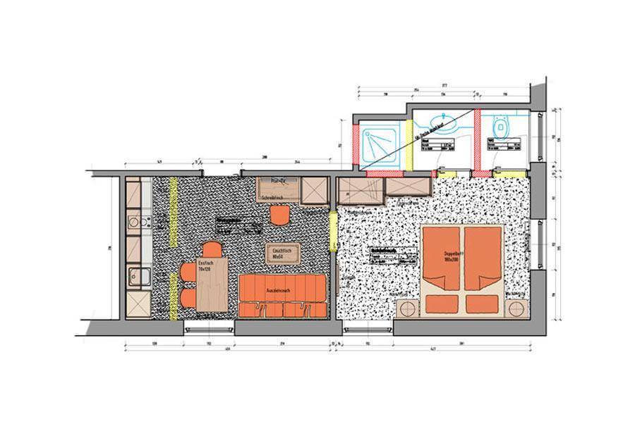 40 M² Appartement ∙ 1 Slaapkamer ∙ 4 Gasten - Großarl