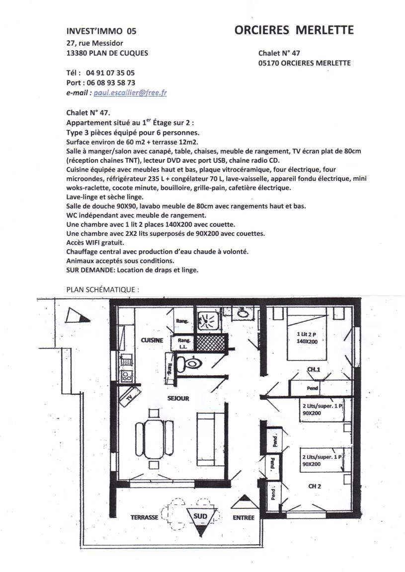 60 M² Appartement ∙ 2 Chambres ∙ 6 Personnes - Orcières Merlette