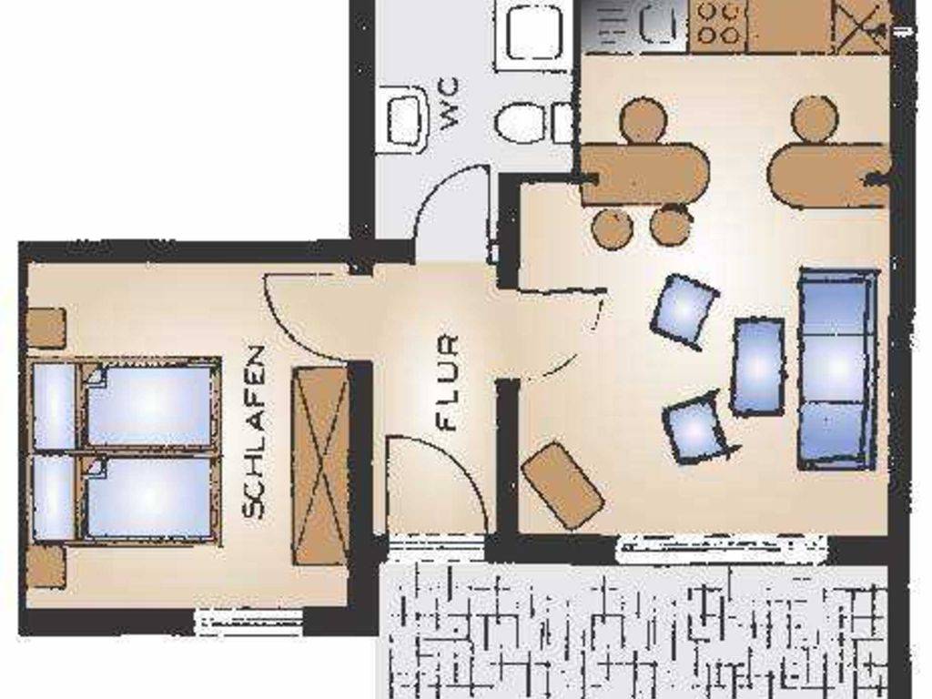 35 M² Ferienwohnung ∙ 1 Schlafzimmer ∙ 2 Gäste - Waldeck