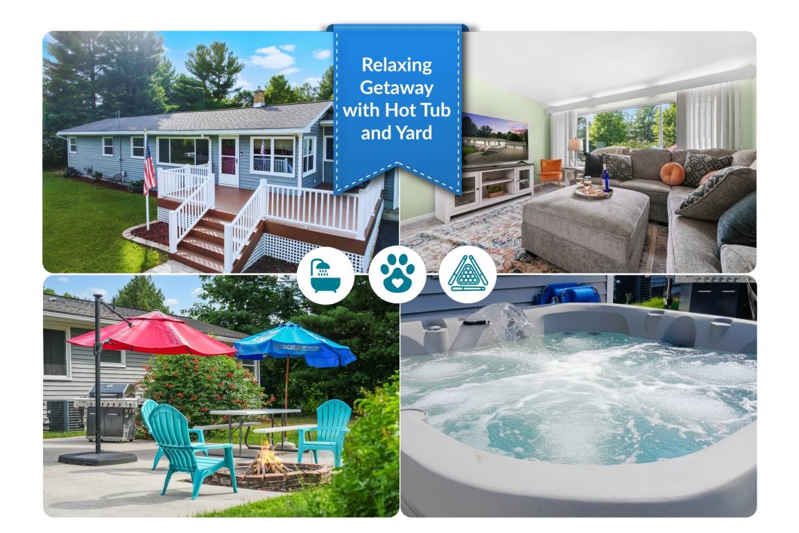 163 M² House ∙ 4 Bedrooms ∙ 8 Guests - Interlochen, MI