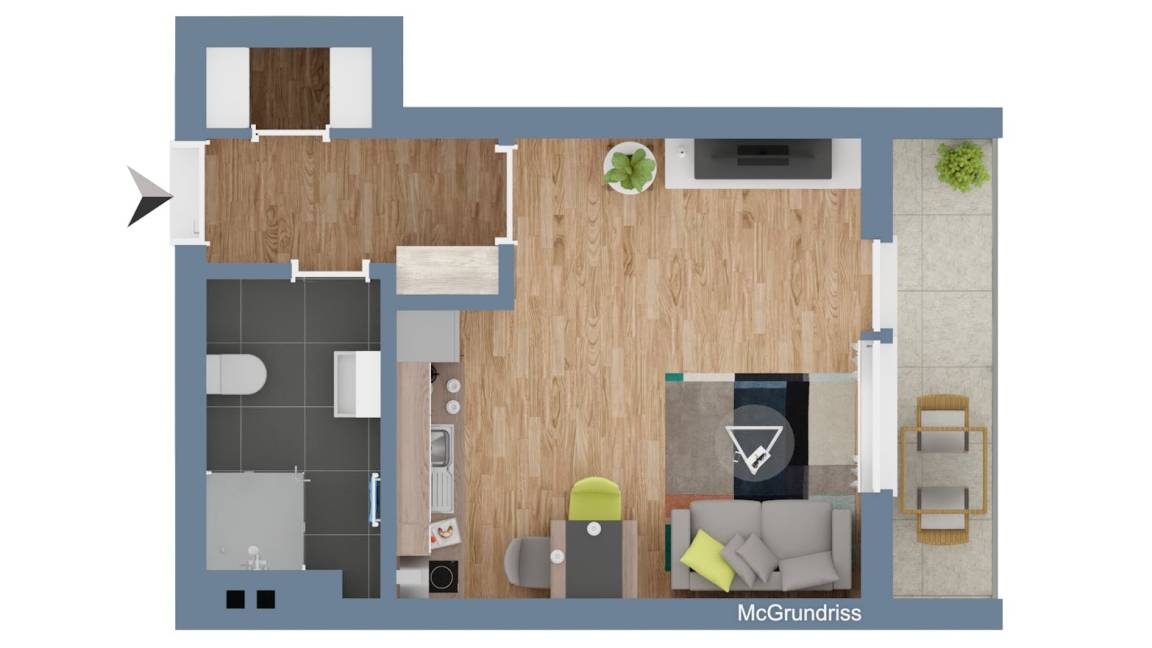 25 M² Appartement ∙ 1 Chambre ∙ 2 Personnes - Niederkassel