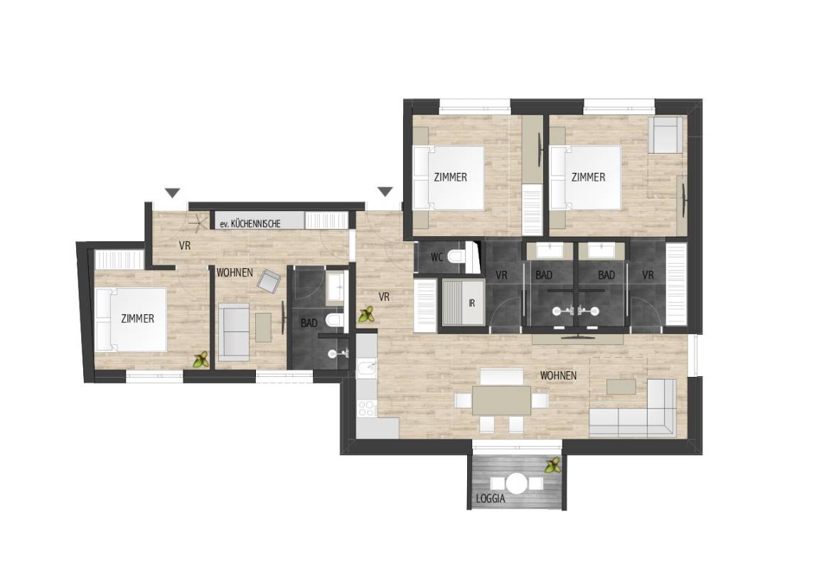 110 M² Ferienwohnung ∙ 3 Schlafzimmer ∙ 8 Gäste - Ramsau am Dachstein