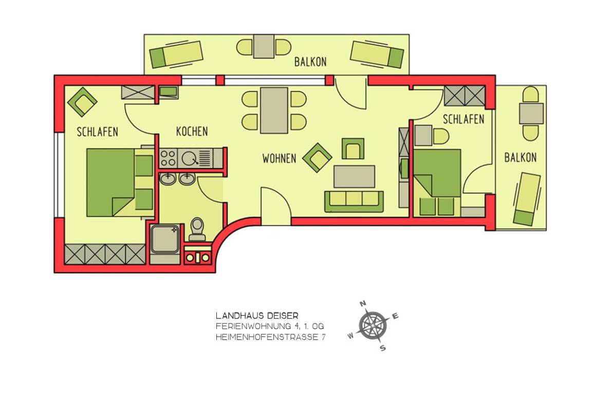 55 M² Apartment ∙ 2 Bedrooms ∙ 3 Guests - Oberstdorf