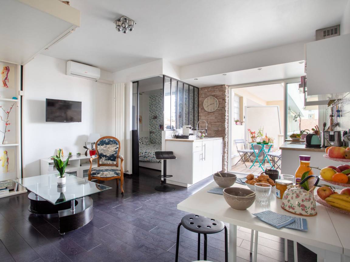 37 M² Huoneisto ∙ 1 Makuuhuone ∙ 4 Vierasta - Cagnes-sur-Mer