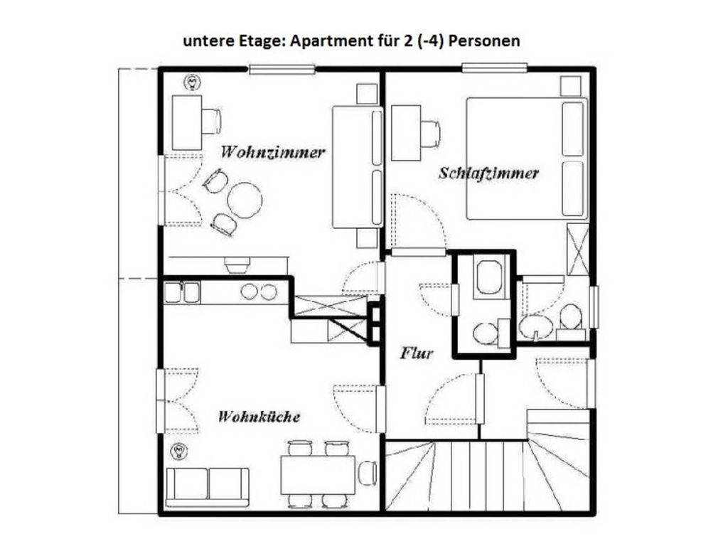 40 M² Apartment ∙ 1 Bedroom ∙ 4 Guests - Weissensee