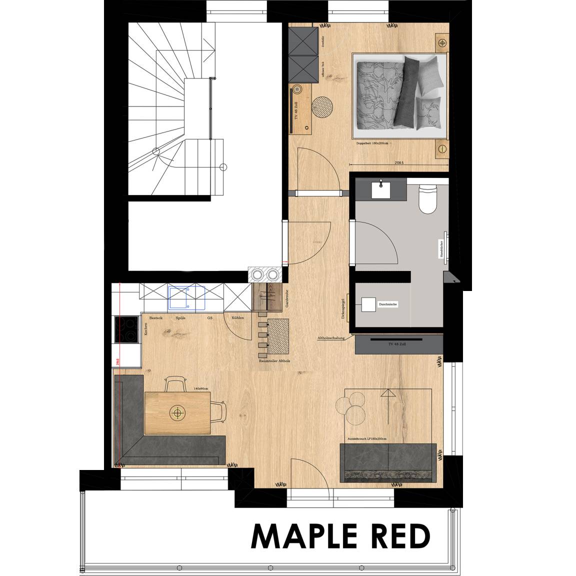 50 M² Appartement ∙ 1 Slaapkamer ∙ 2 Gasten - Kaltenbach