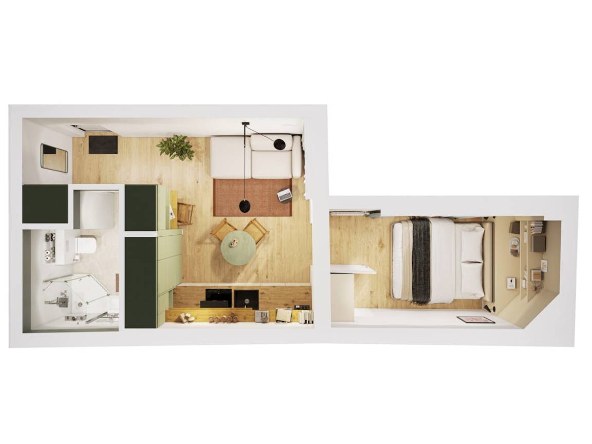 34 M² Apartamento ∙ 2 Hóspedes - Bruxelas