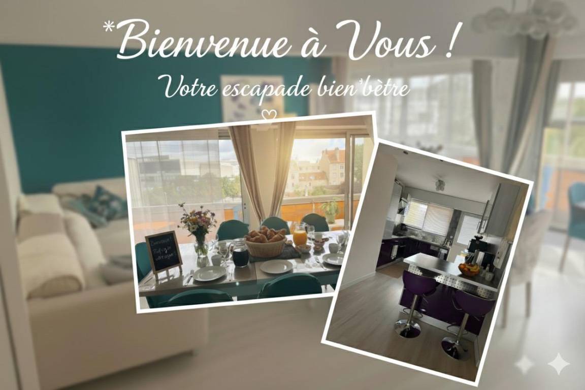 98 M² Apartment ∙ 3 Bedrooms ∙ 6 Guests - Dijon
