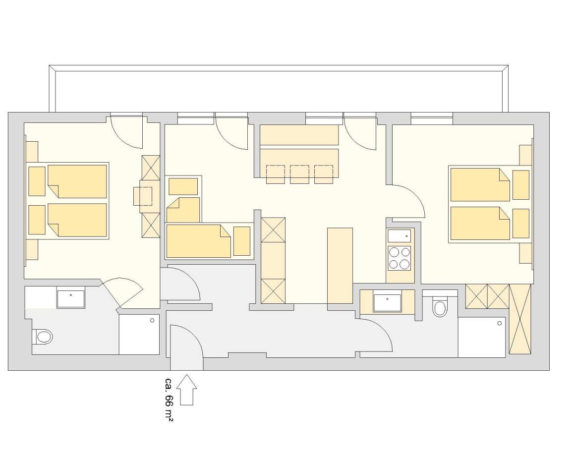 66 M² Appartement ∙ 2 Slaapkamers ∙ 6 Gasten - Kleinarl