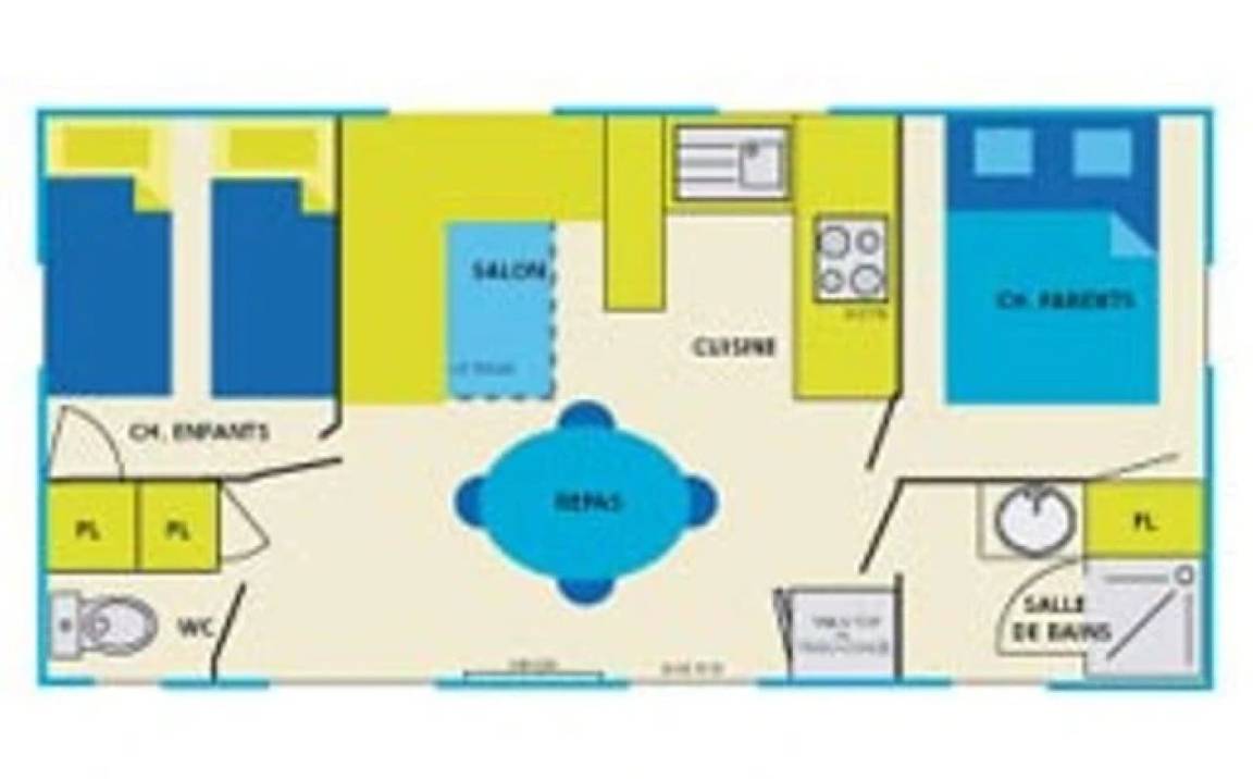 30 M² Camping ∙ 2 Bedrooms ∙ 5 Guests - Clairvaux-les-Lacs