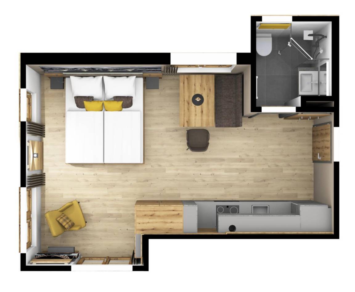 35 M² Appartement ∙ 1 Chambre ∙ 2 Personnes - Saas-Grund