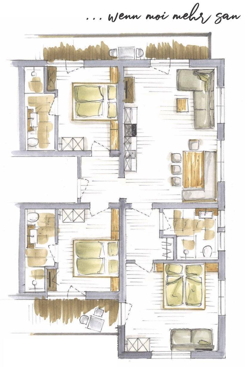 75 M² Apartamento ∙ 3 Habitaciones ∙ 8 Huéspedes - Schladming