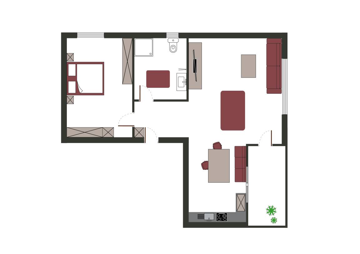 42 M² Appartement ∙ 1 Chambre ∙ 3 Personnes - Sölden