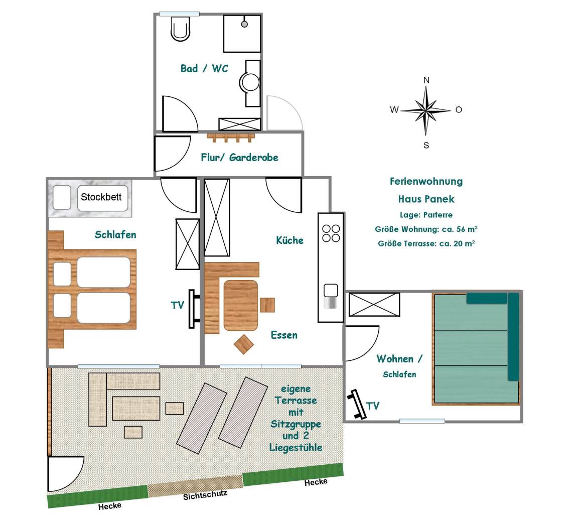 56 M² Ferienwohnung ∙ 1 Schlafzimmer ∙ 6 Gäste - Nesselwang