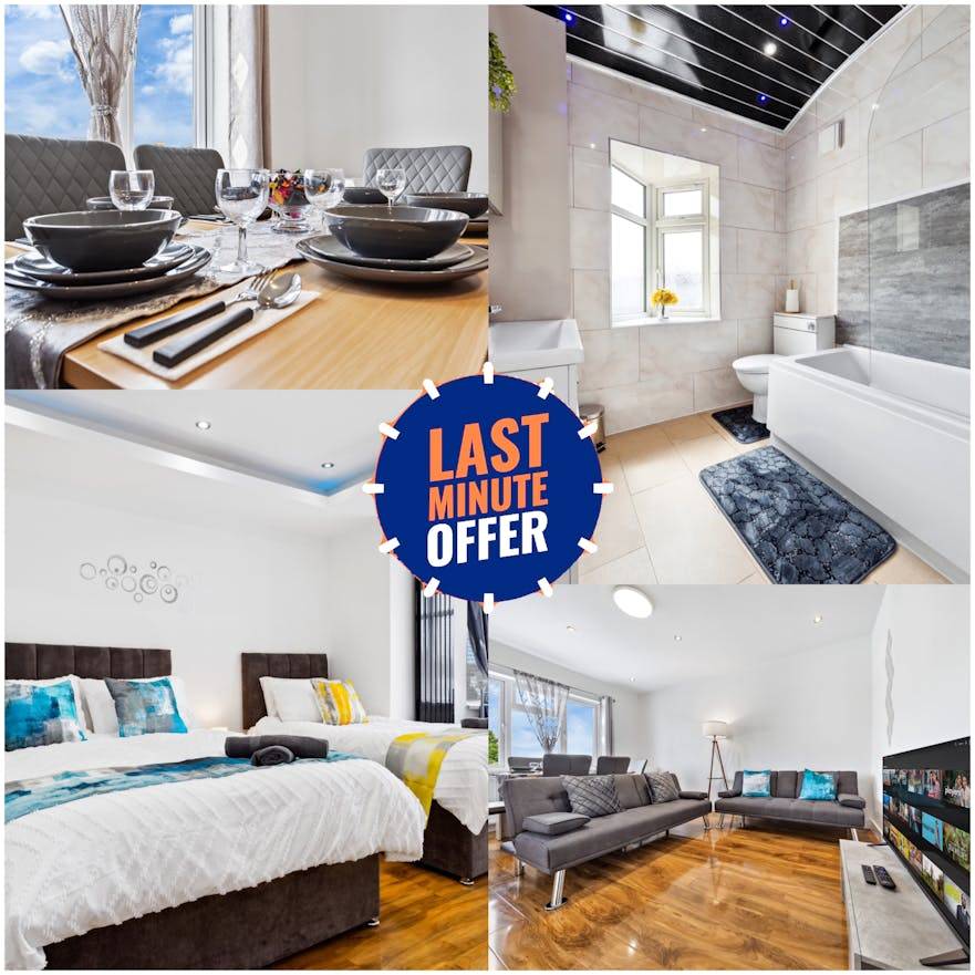 87 M² Apartment ∙ 4 Bedrooms ∙ 8 Guests - Ruislip