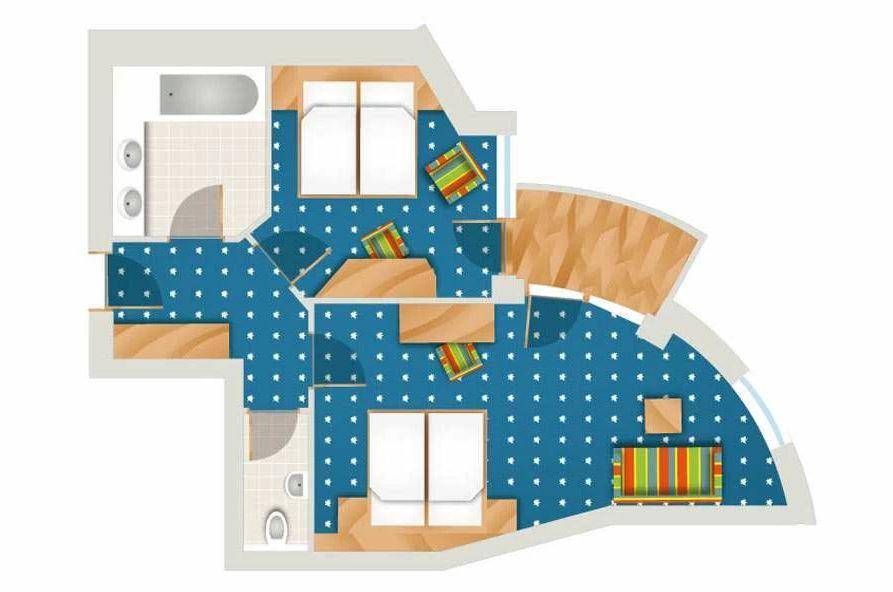 51 M² Hotel ∙ 2 Bedrooms ∙ 5 Guests - Soelden