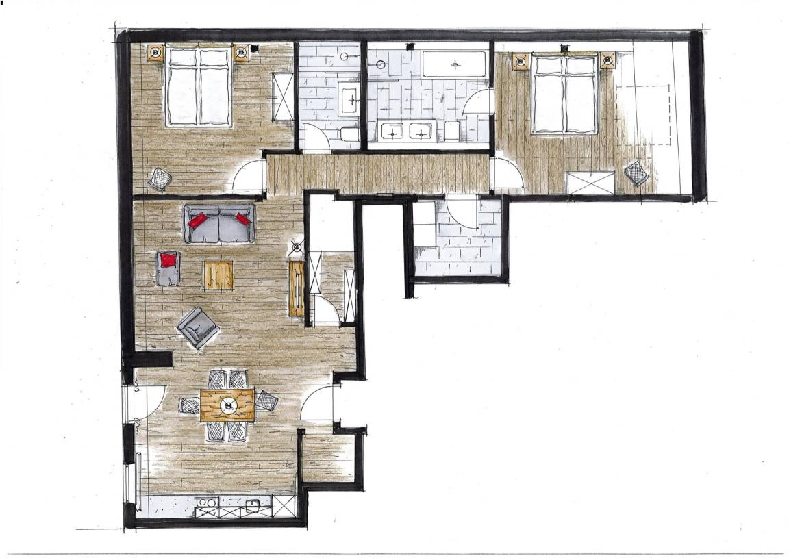 97 M² Ferienwohnung ∙ 2 Schlafzimmer ∙ 6 Gäste - Saulgrub