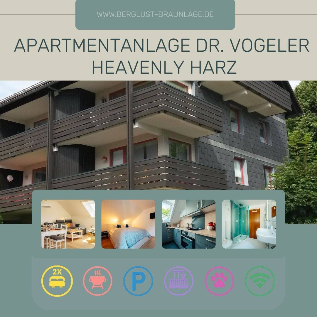 60 M² Ferienwohnung ∙ 2 Schlafzimmer ∙ 4 Gäste - Harz
