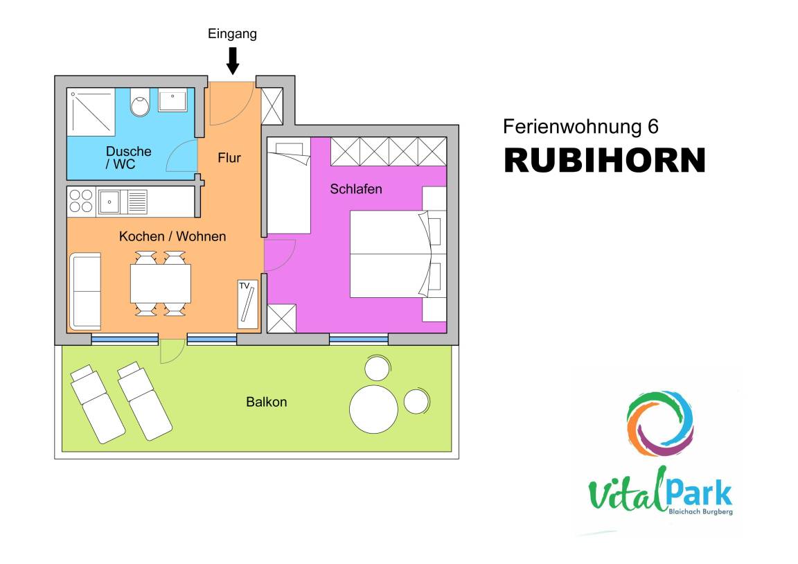 30 M² Appartement ∙ 1 Chambre ∙ 2 Personnes - Rettenberg