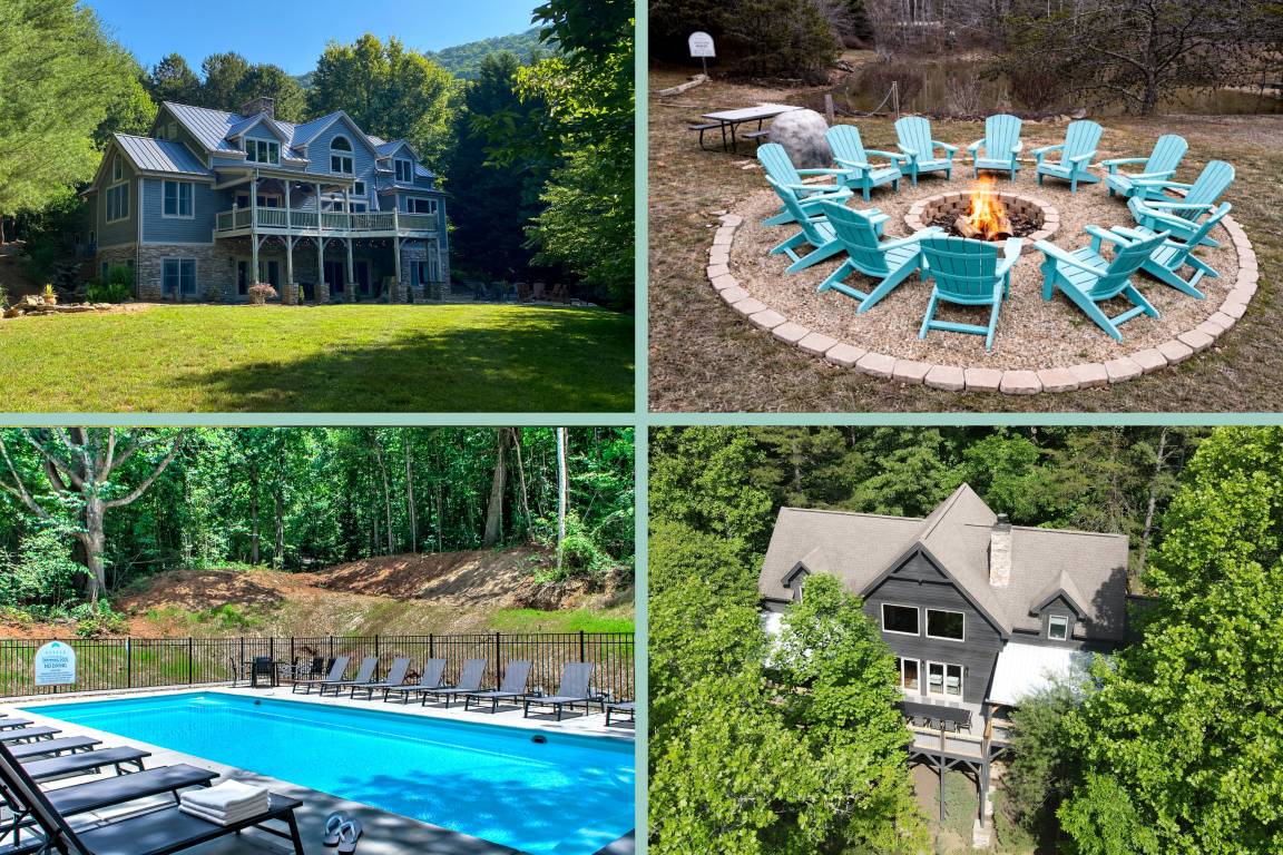 833 M² House ∙ 13 Bedrooms ∙ 44 Guests - Swannanoa, NC