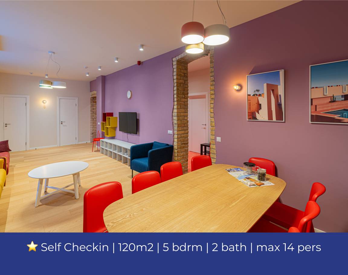120 M² Apartment ∙ 5 Bedrooms ∙ 14 Guests - Riga