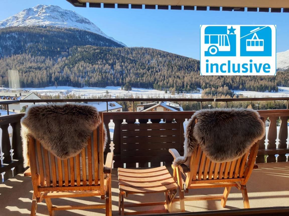 60 M² Ferienwohnung ∙ 1 Schlafzimmer ∙ 2 Gäste - Pontresina