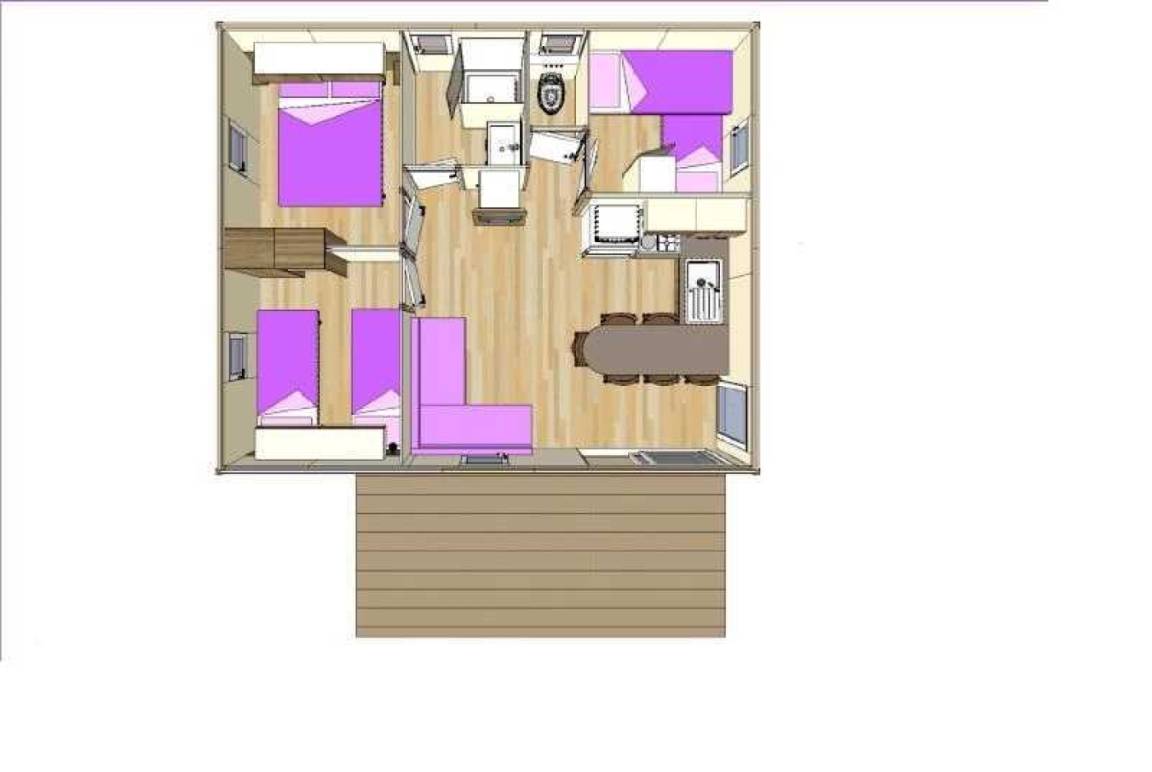 40 M² Chalet ∙ 3 Chambres ∙ 6 Personnes - Beaulieu-sur-Dordogne